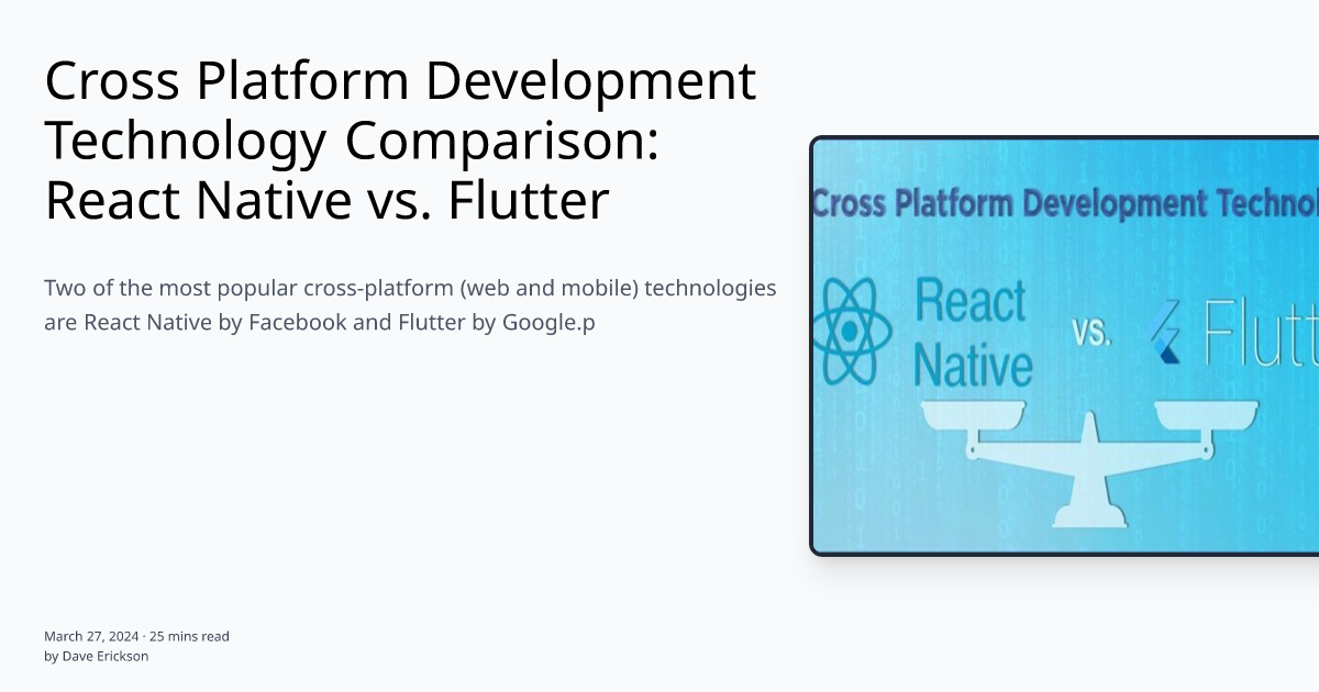 Cross Platform Development Technology Comparison: React Native vs ...