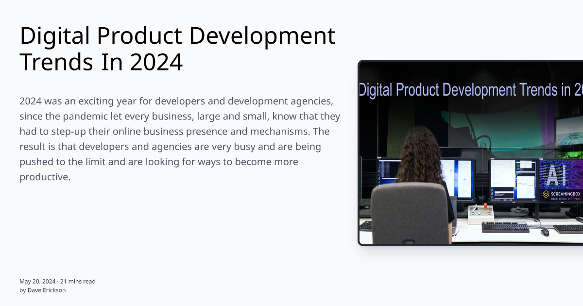 DIGITAL PRODUCT DEVELOPMENT TRENDS IN 2024 | ScreamingBox