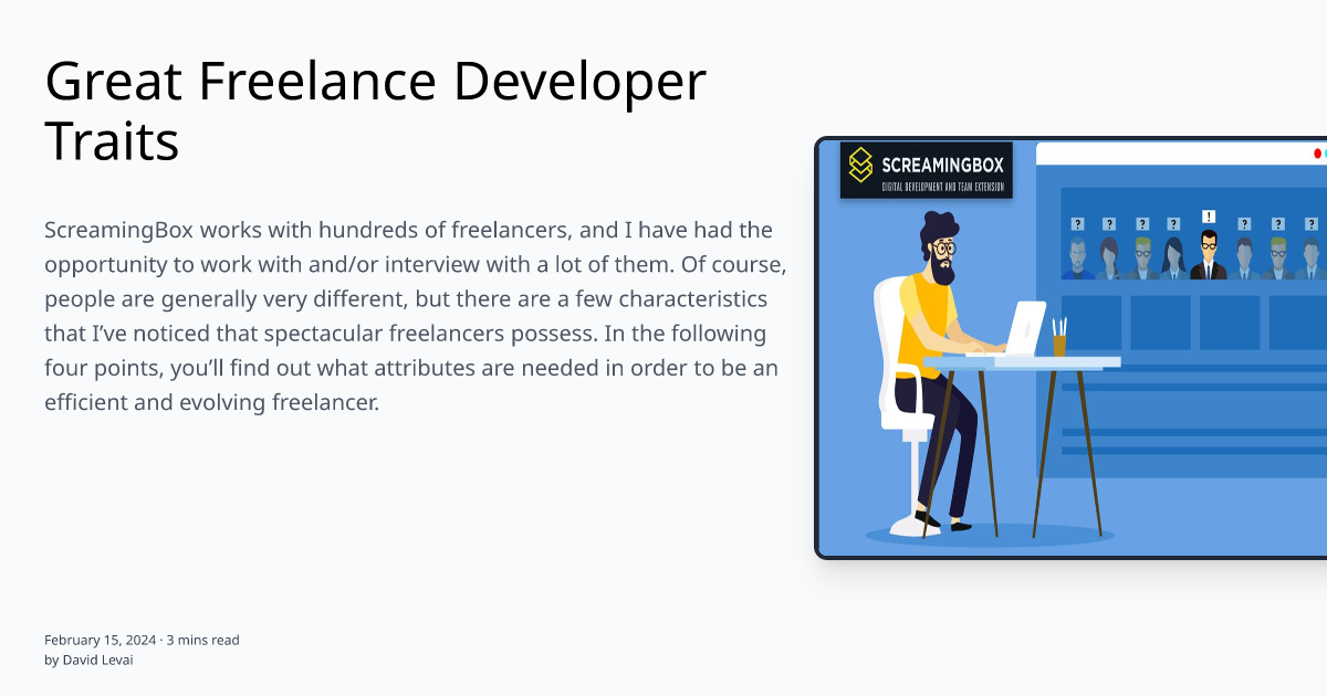 Great Freelance Developer Traits | ScreamingBox