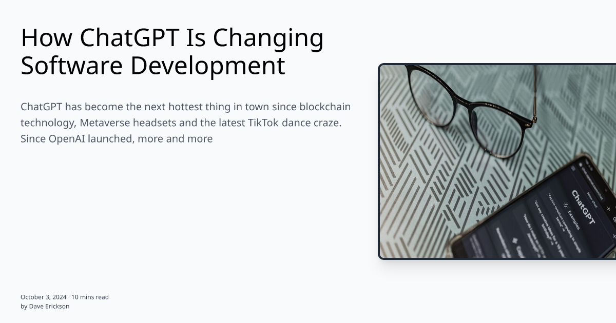 How ChatGPT Is Changing Software Development | ScreamingBox