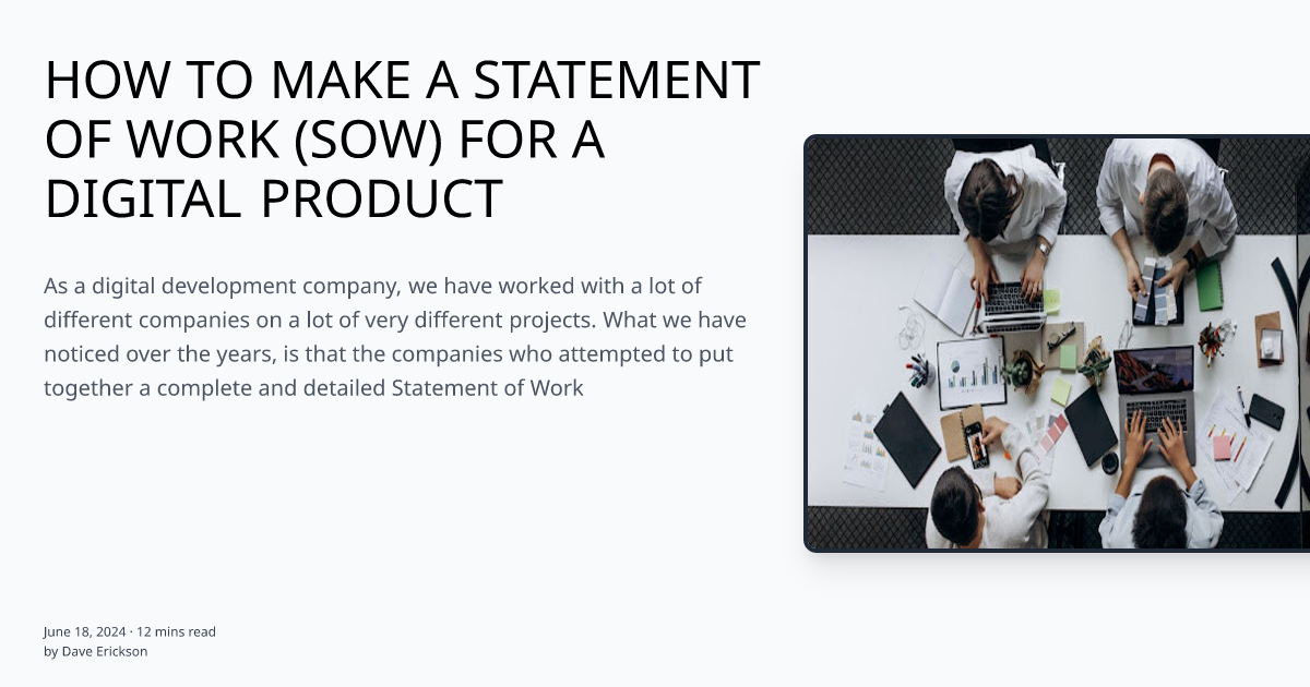 HOW TO MAKE A STATEMENT OF WORK (SOW) FOR A DIGITAL PRODUCT | ScreamingBox
