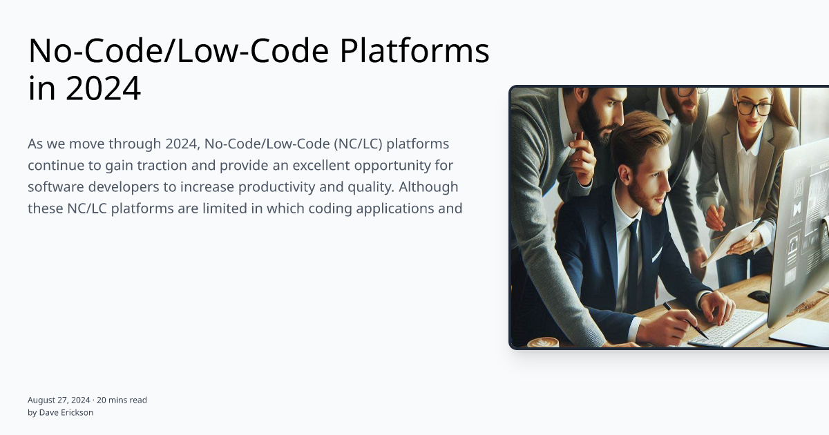 No-Code/Low-Code Platforms in 2024 | ScreamingBox