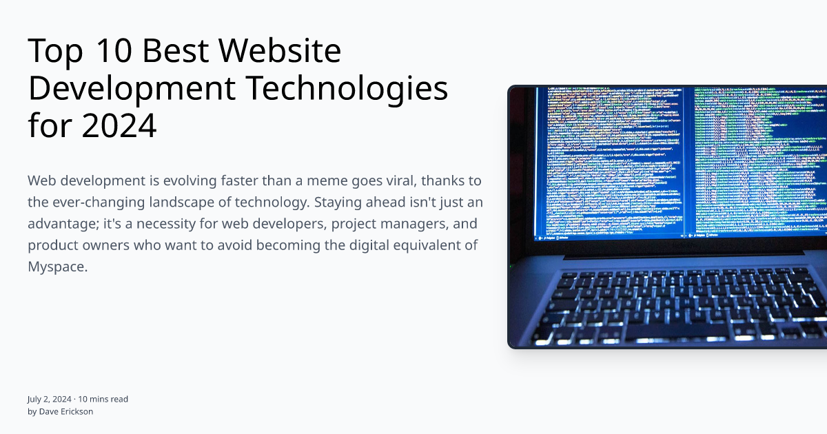 Top 10 Best Website Development Technologies for 2024 | ScreamingBox