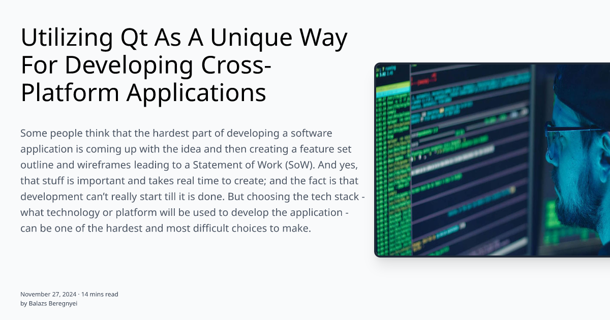 Utilizing Qt As A Unique Way For Developing Cross-Platform Applications ...