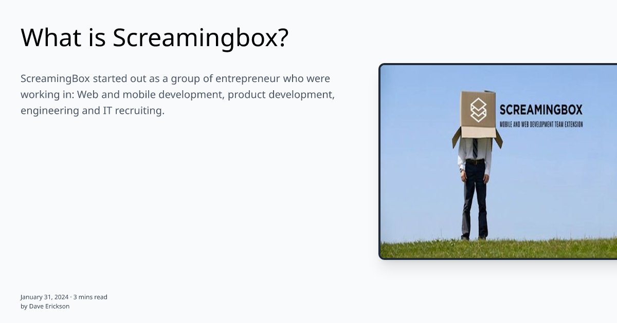 What is Screamingbox? | ScreamingBox